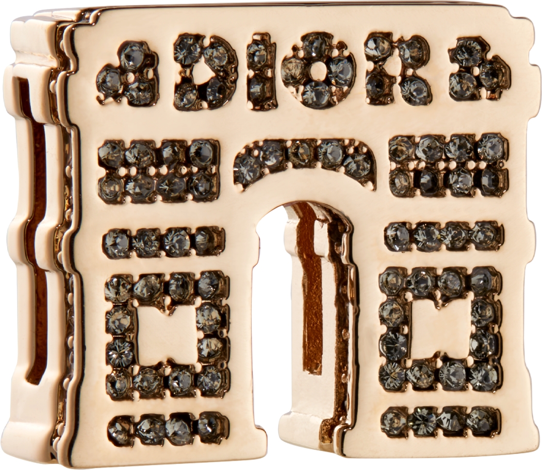 My ABCDior Arc de Triomphe Badge Pale Gold-Finish Metal and Black ...