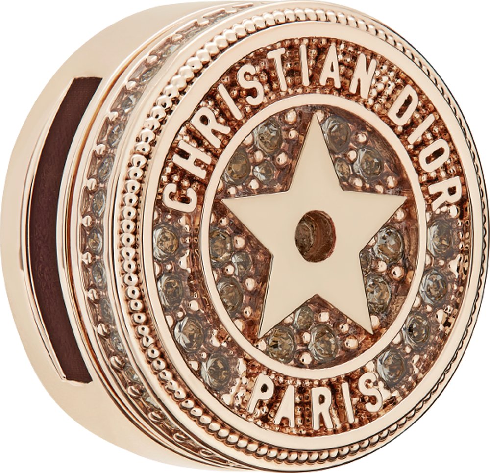 My ABCDior Badge Pale Gold-Finish Metal and Metallic-Effect Crystals | DIOR