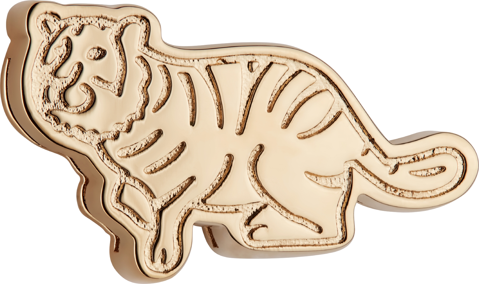 My ABCDior Tiger-Badge Metall mit hellem Gold-Finish | DIOR