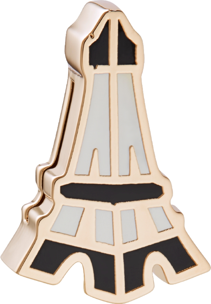 My ABCDior Eiffel Tower Badge Pale Gold-Finish Metal with Black and ...