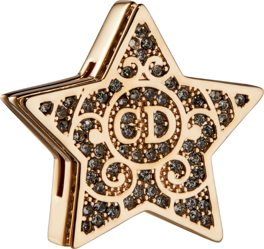 My ABCDior 星形徽章 淡金色飾面金屬和金屬色澤效果水晶 | DIOR