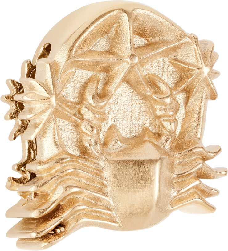 My ABCDior Cancer Badge Matte Pale Gold-Finish Metal | DIOR