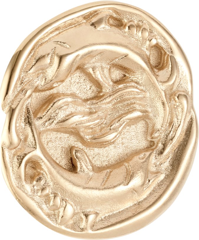 My ABCDior Pisces Badge Matte Pale Gold-Finish Metal | DIOR