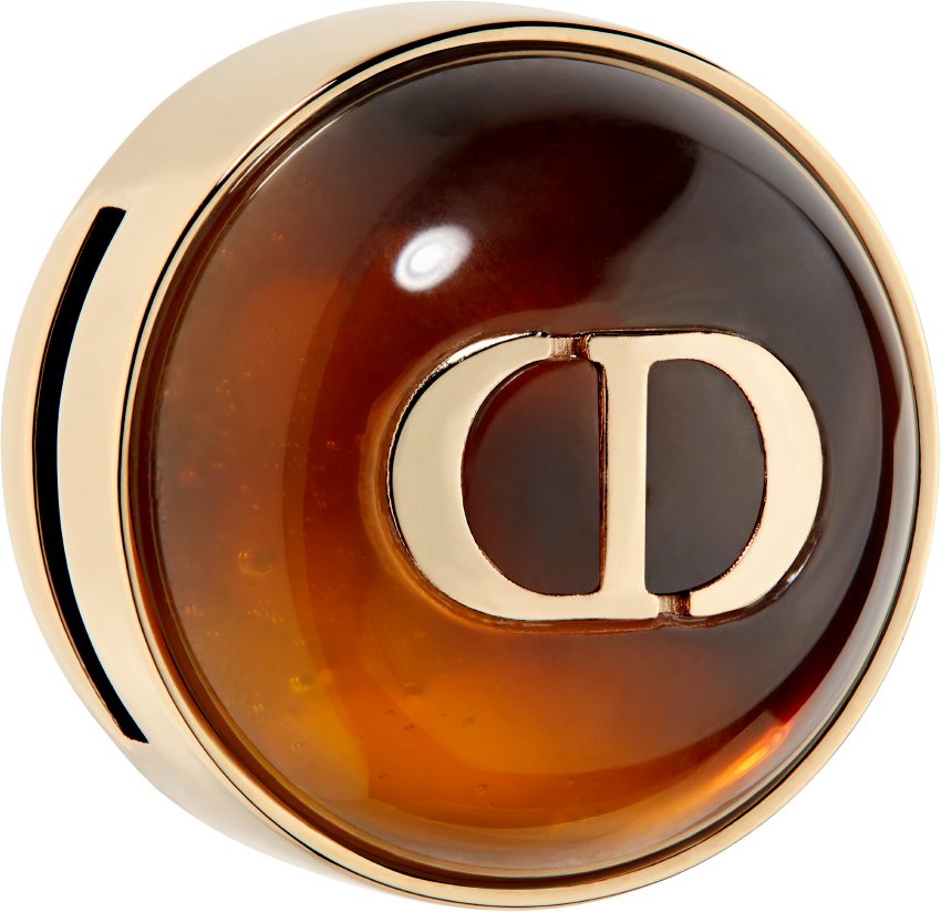 My ABCDior CD Badge Pale Gold-Finish Metal and Brown Transparent Resin ...