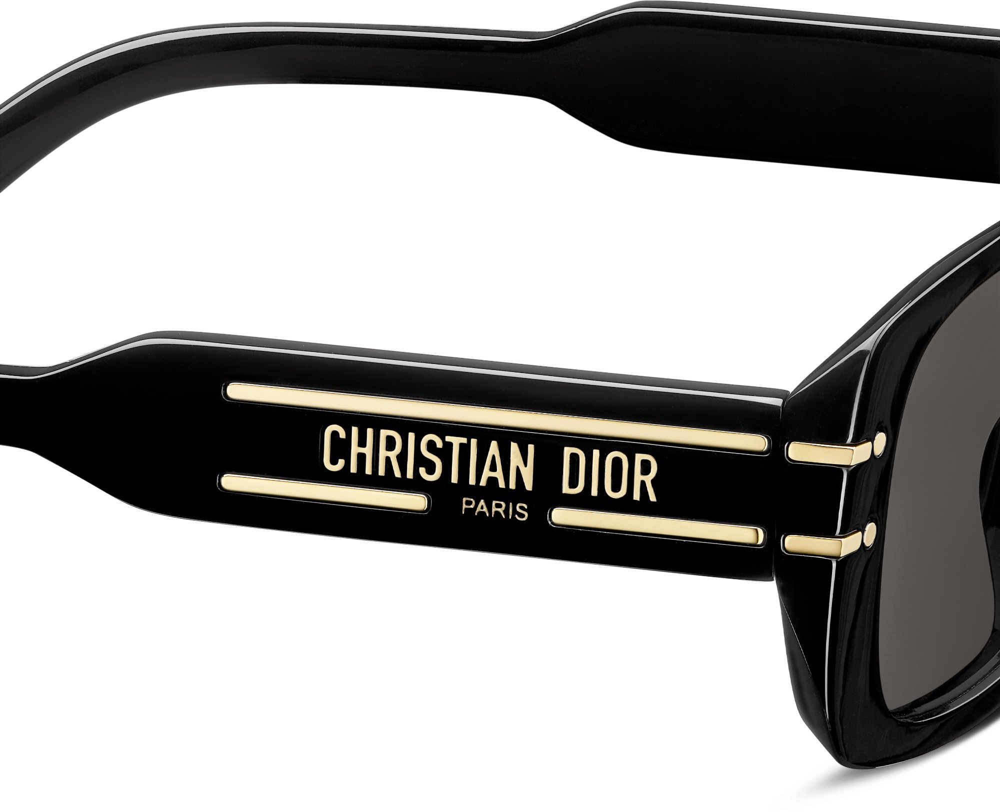 DiorSignature S12I Rechteckige Sonnenbrille in Schwarz | DIOR