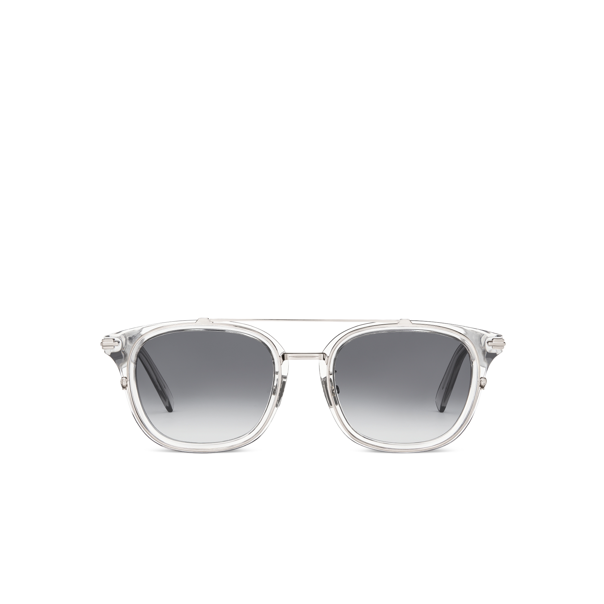 DiorBlackSuit S14F Bio-Acetate Transparent Gray Square Sunglasses | DIOR