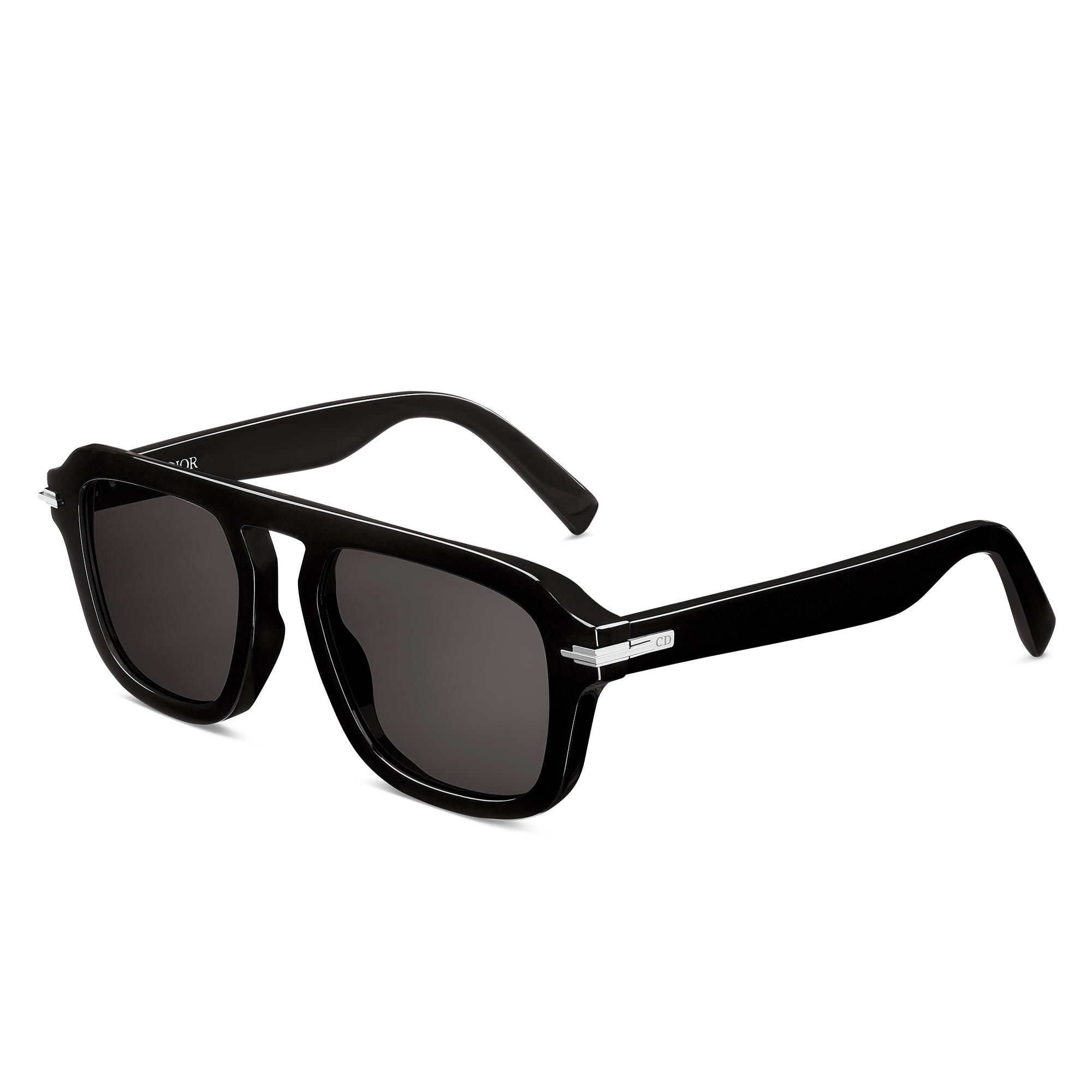 DiorBlackSuit S15I Brown Horn-Effect Square Sunglasses | DIOR