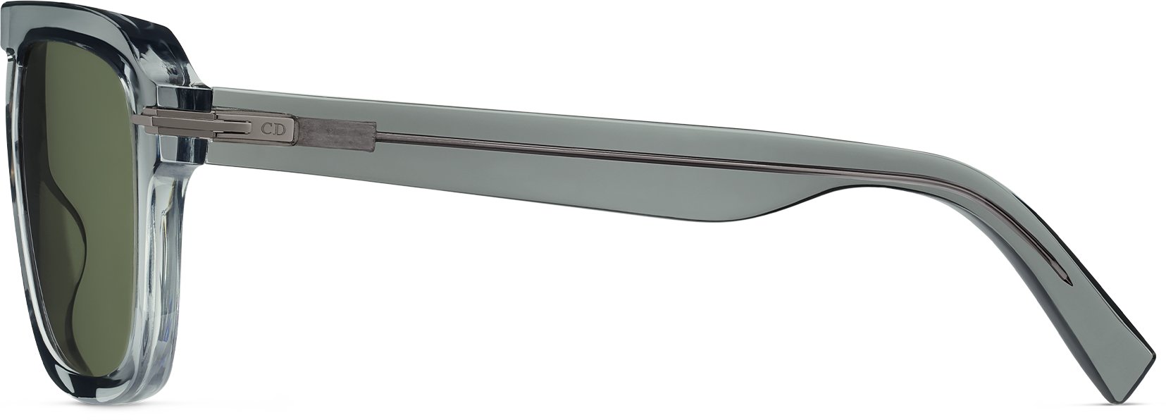 DiorBlackSuit S15I Transparent Gray Square Sunglasses | DIOR