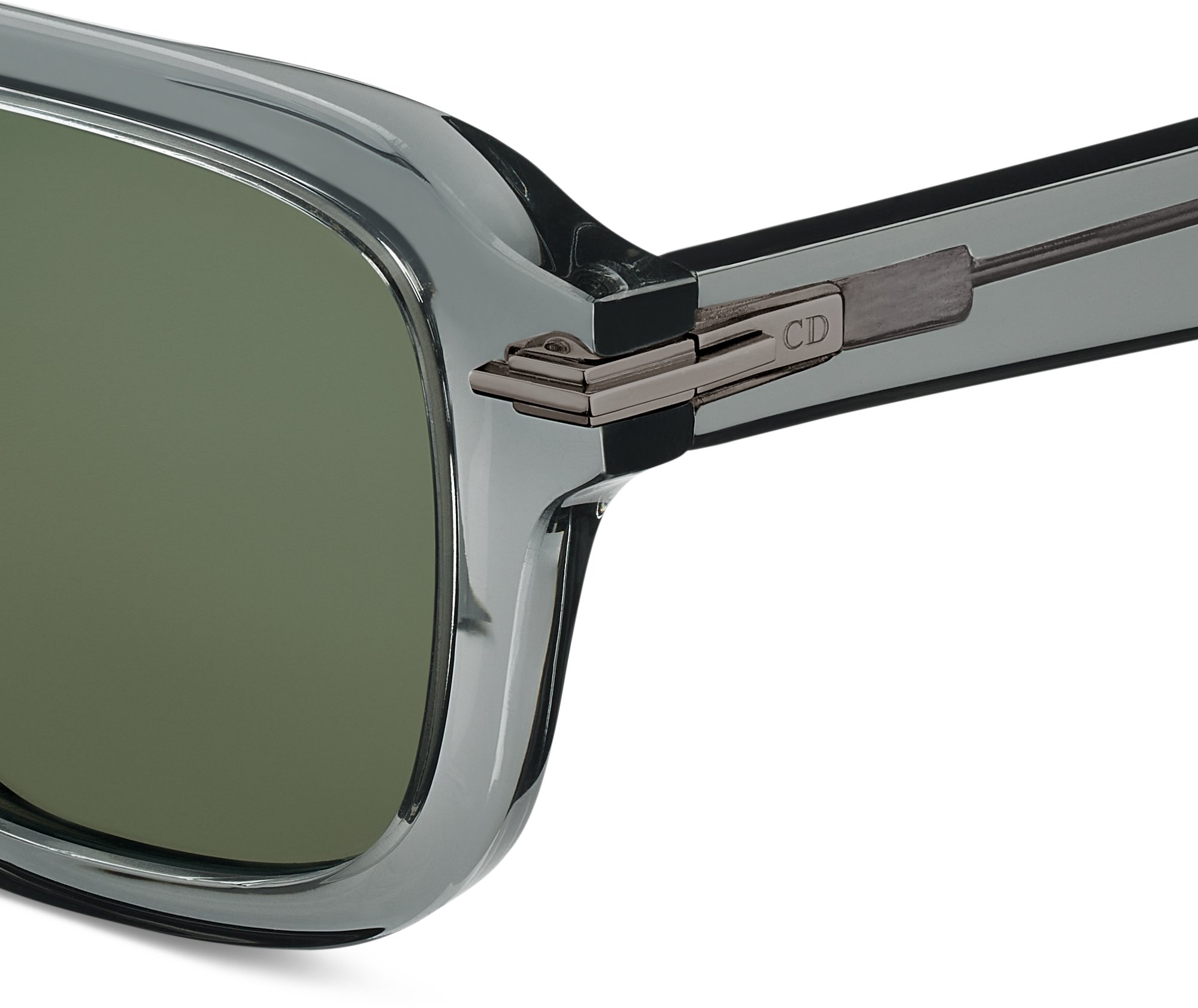 DiorBlackSuit S15I Transparent Gray Square Sunglasses | DIOR