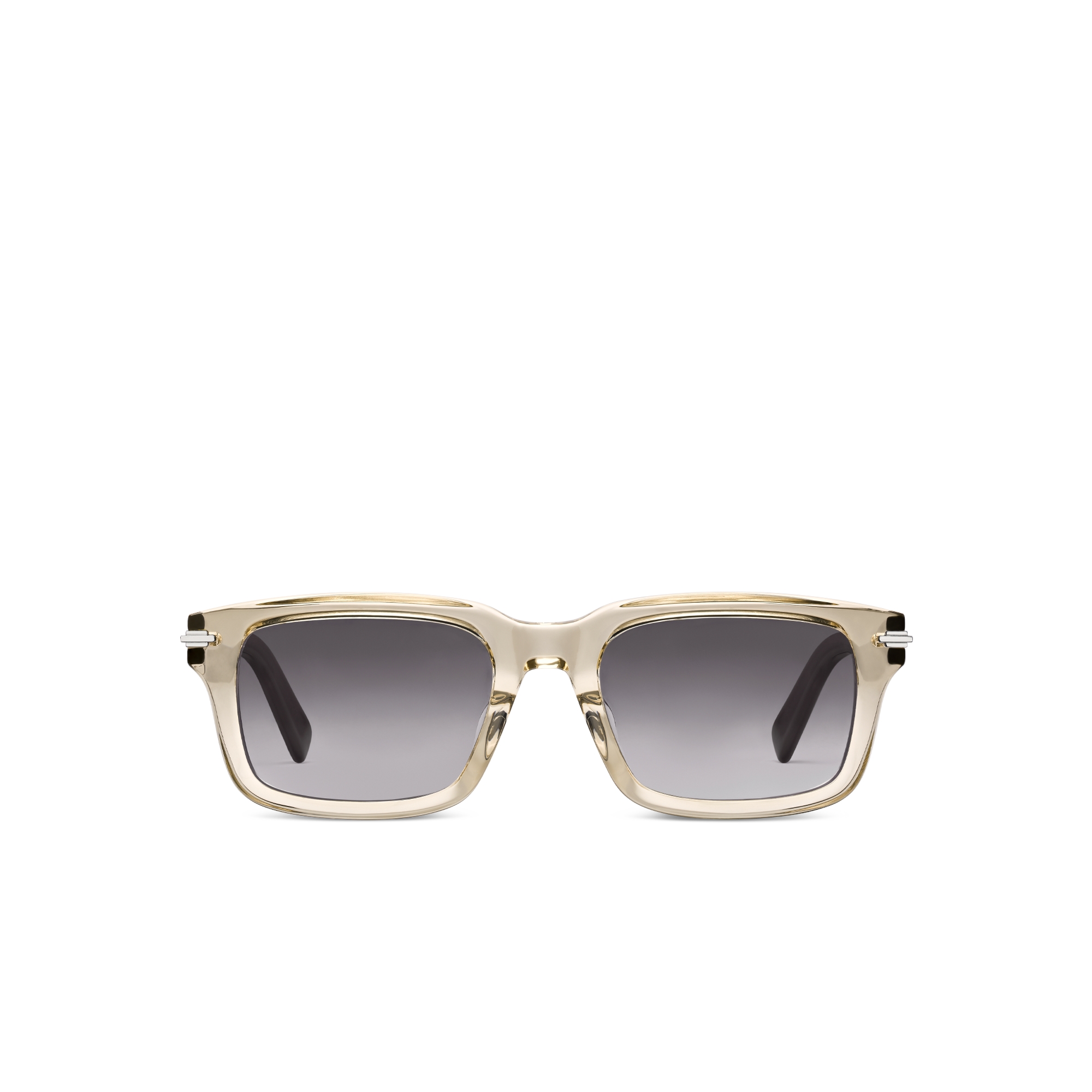 DiorBlackSuit S16F Transparent Beige Rectangular Sunglasses | DIOR