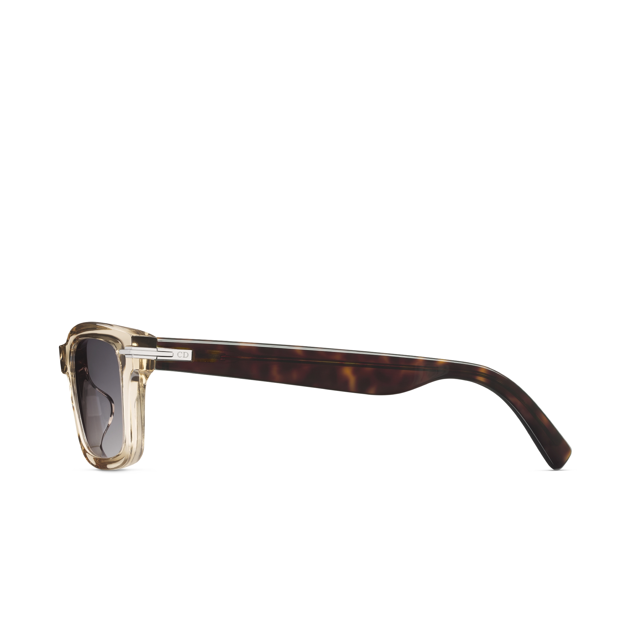 DiorBlackSuit S16F 半透明米色長方形太陽眼鏡 | DIOR