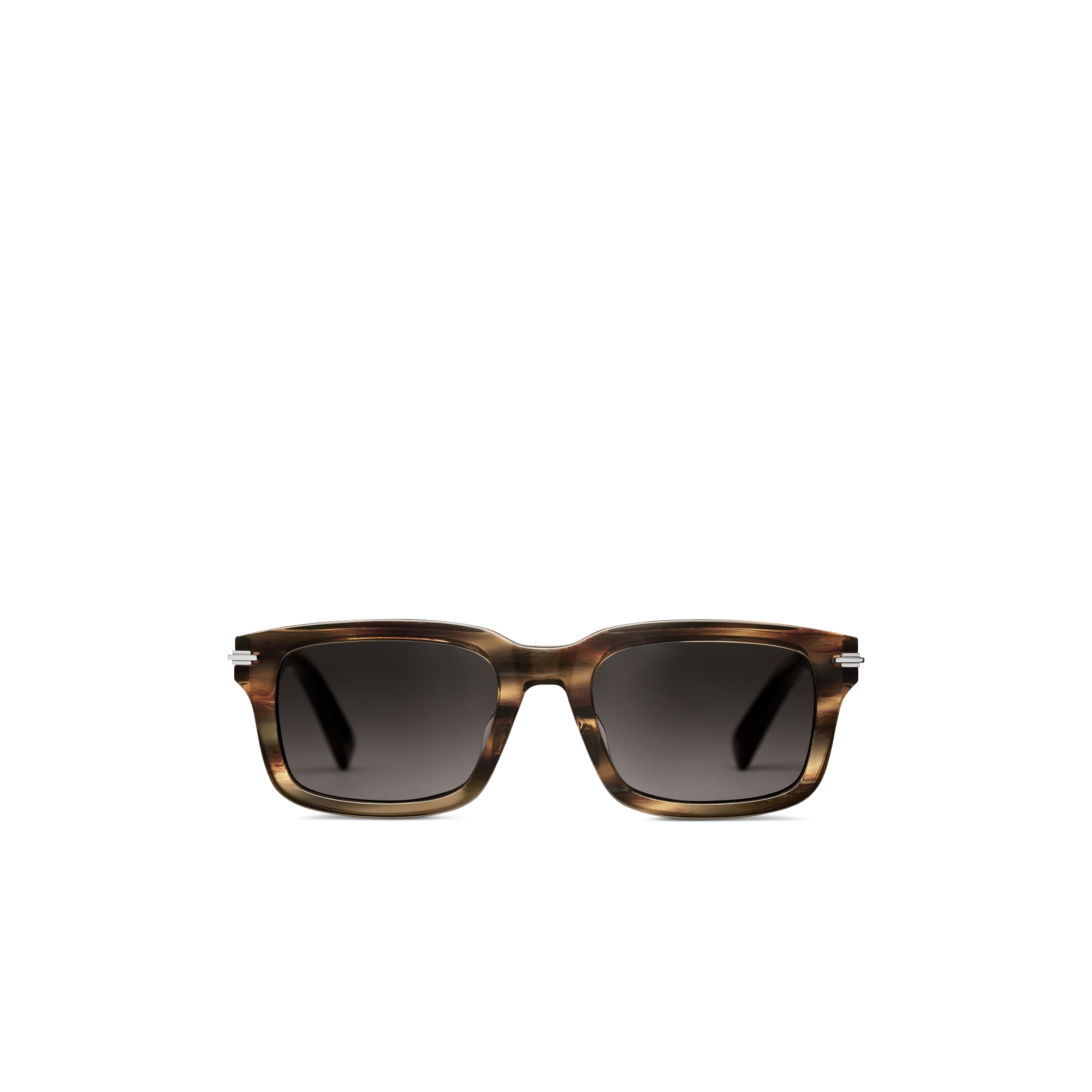 DiorBlackSuit S16F Brown Horn-Effect Rectangular Sunglasses | DIOR