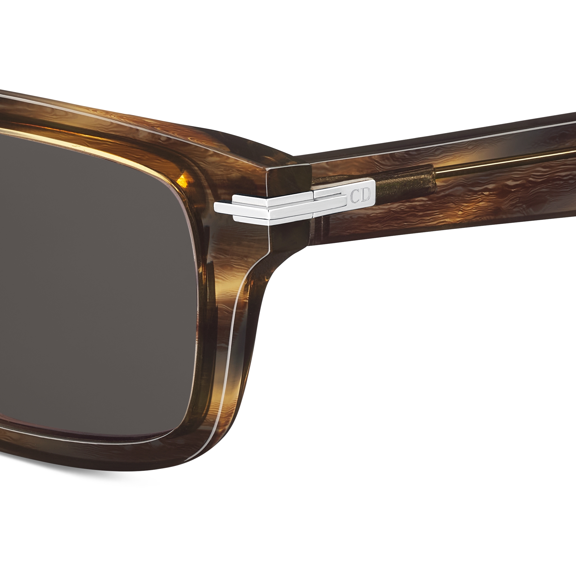 DiorBlackSuit S16F แว่นตากันแดดทรงสี่เหลี่ยมผืนผ้าเอฟเฟกต์เขาสัตว์สี ...