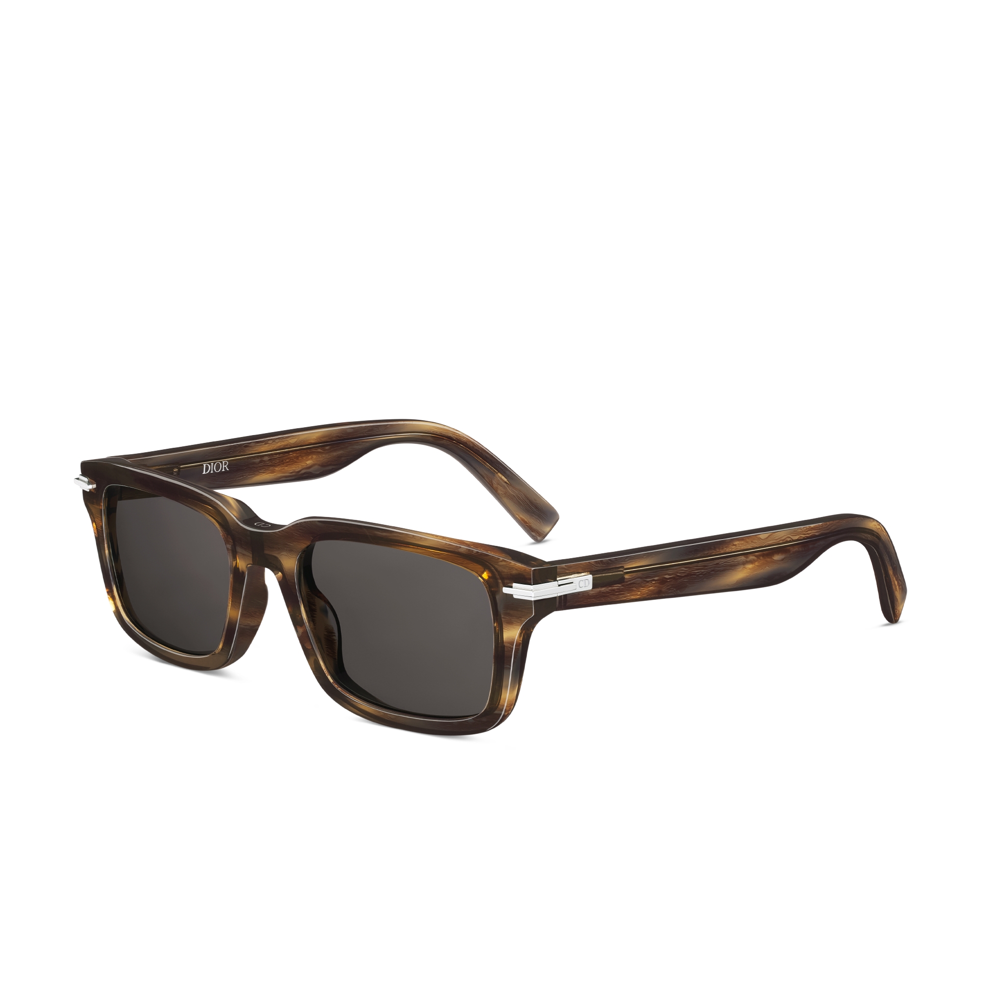 CD Icon S2I Rechthoekige zonnebril met bruin schildpadeffect | DIOR