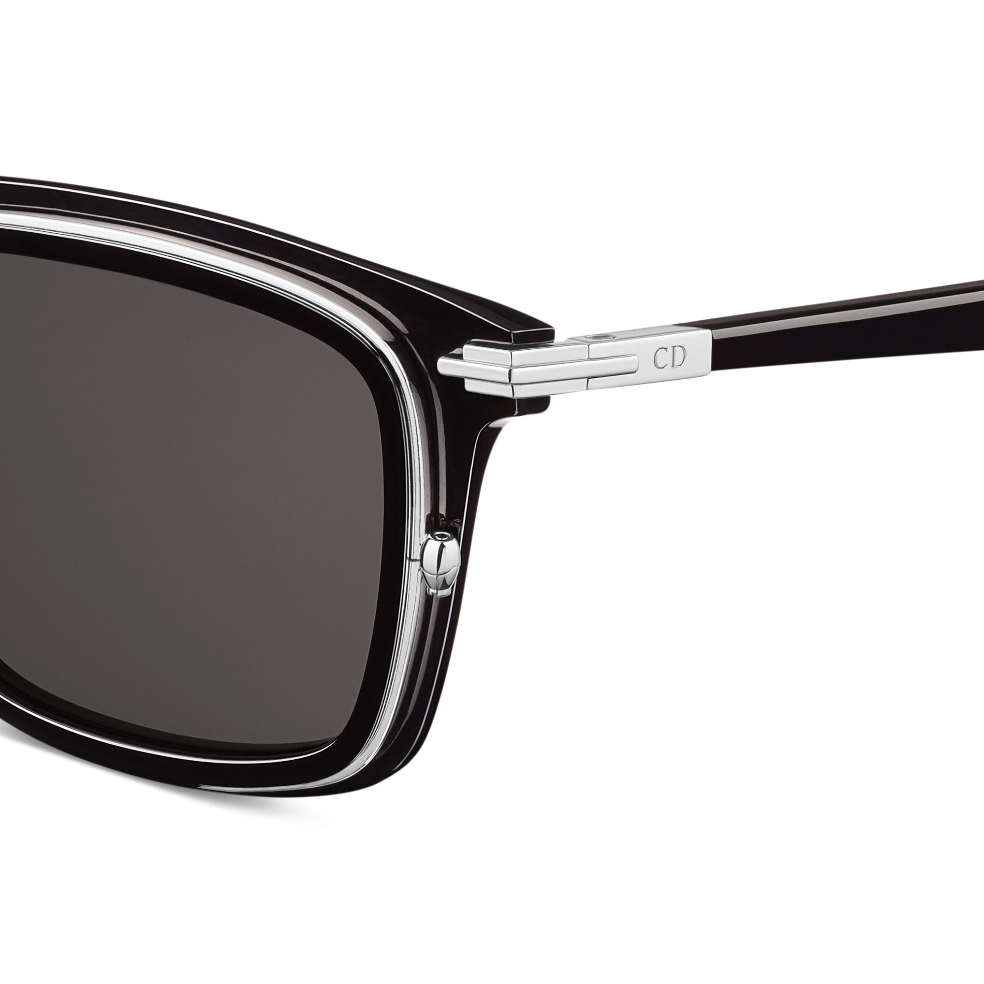 DiorBlackSuit S18U Óculos escuros pretos com formato retangular | DIOR