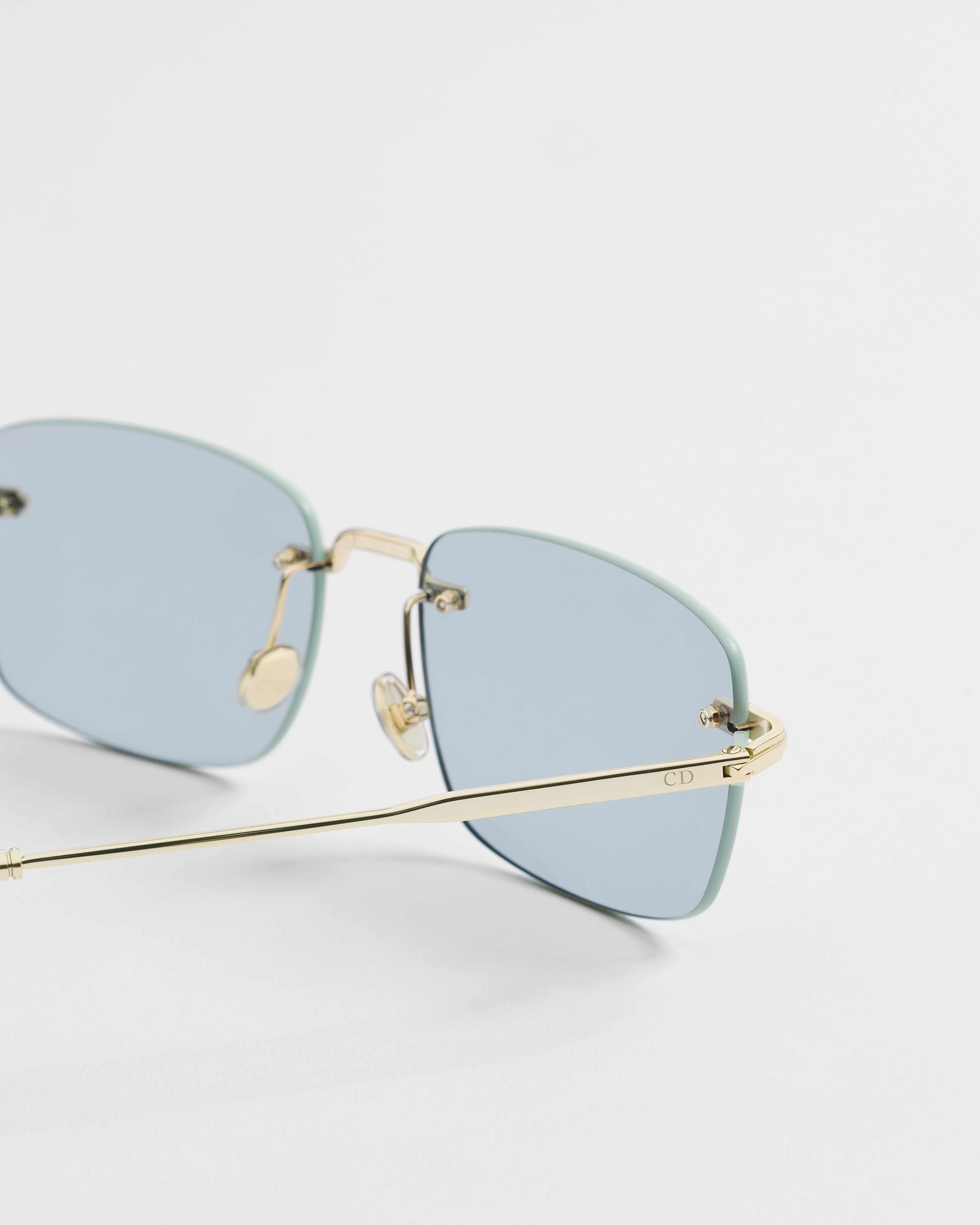 DiorBlackSuit S20U Light Blue Square Sunglasses | DIOR