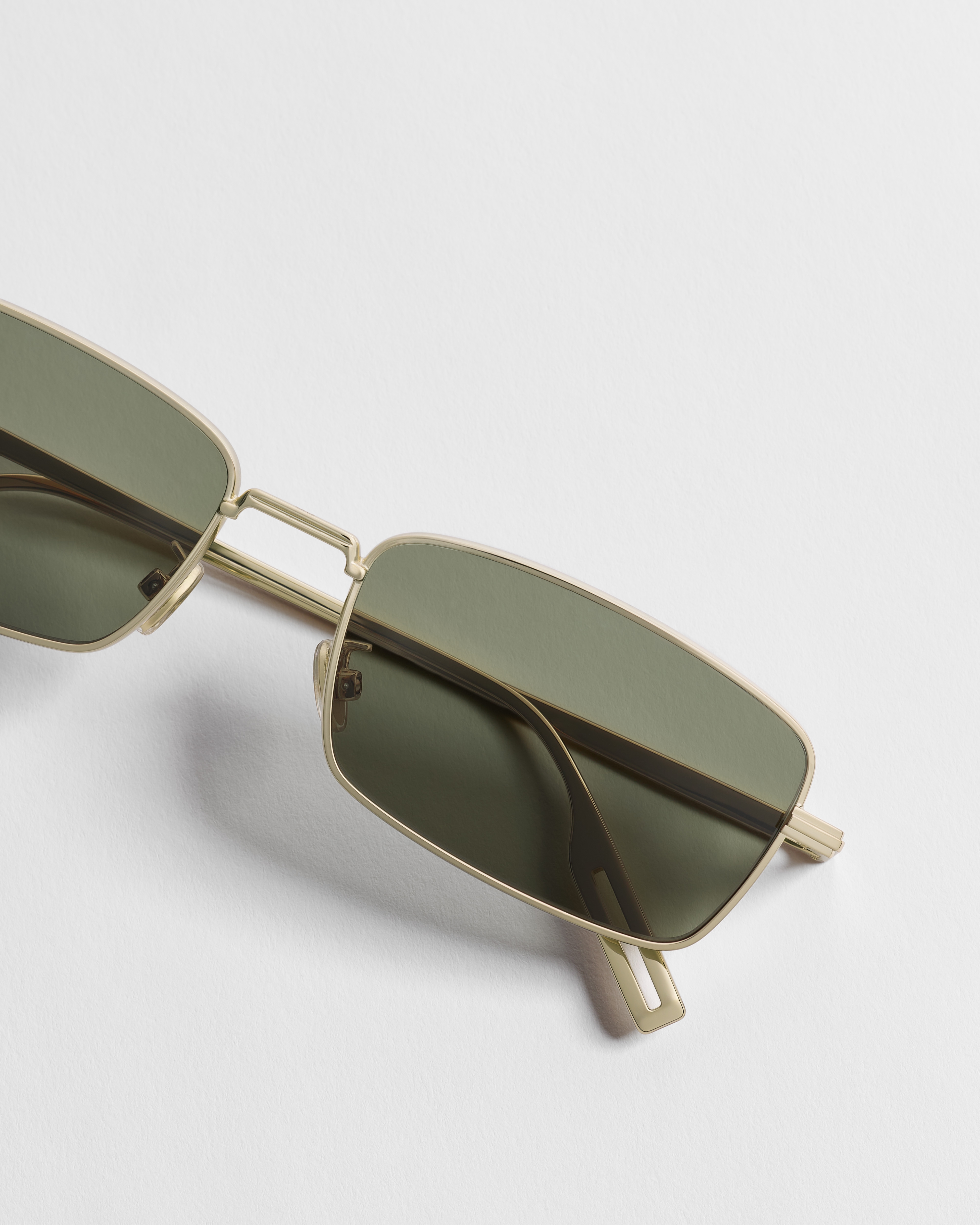 DiorBlackSuit S21U Khaki Rectangular Sunglasses | DIOR