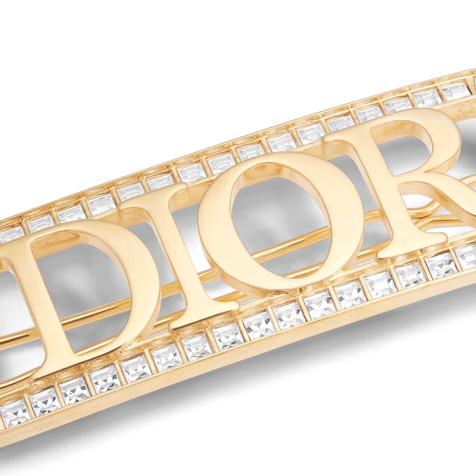 Dio(r)evolution Barrette Gold-Finish Metal and Silver-Tone Crystals | DIOR