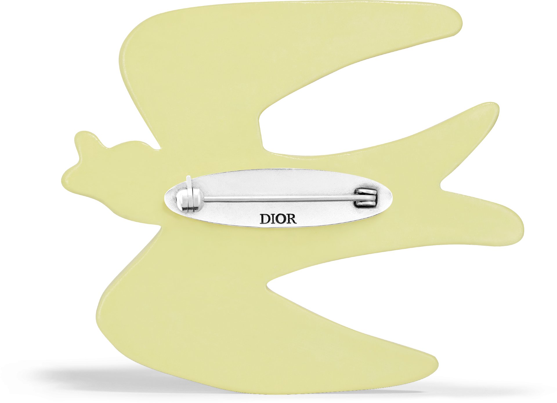 DIOR AND HYLTON NEL Bird Brooch Blue and Yellow Ceramic with Silver ...