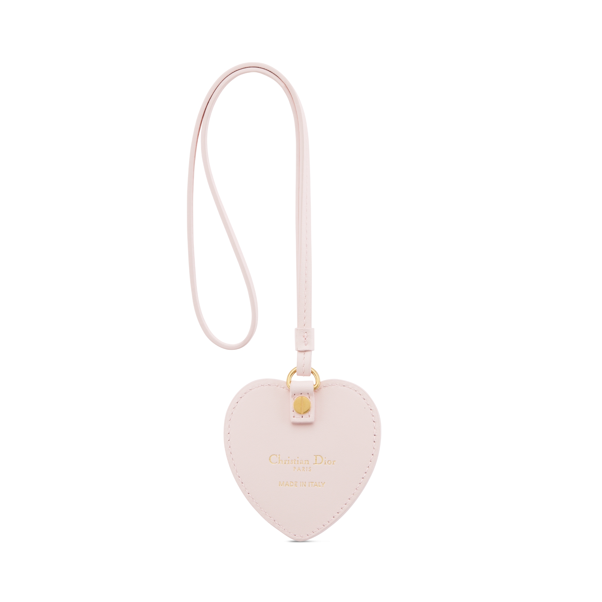 Ciondolo per borsa con specchietto a forma di cuore Pelle di agnello ...