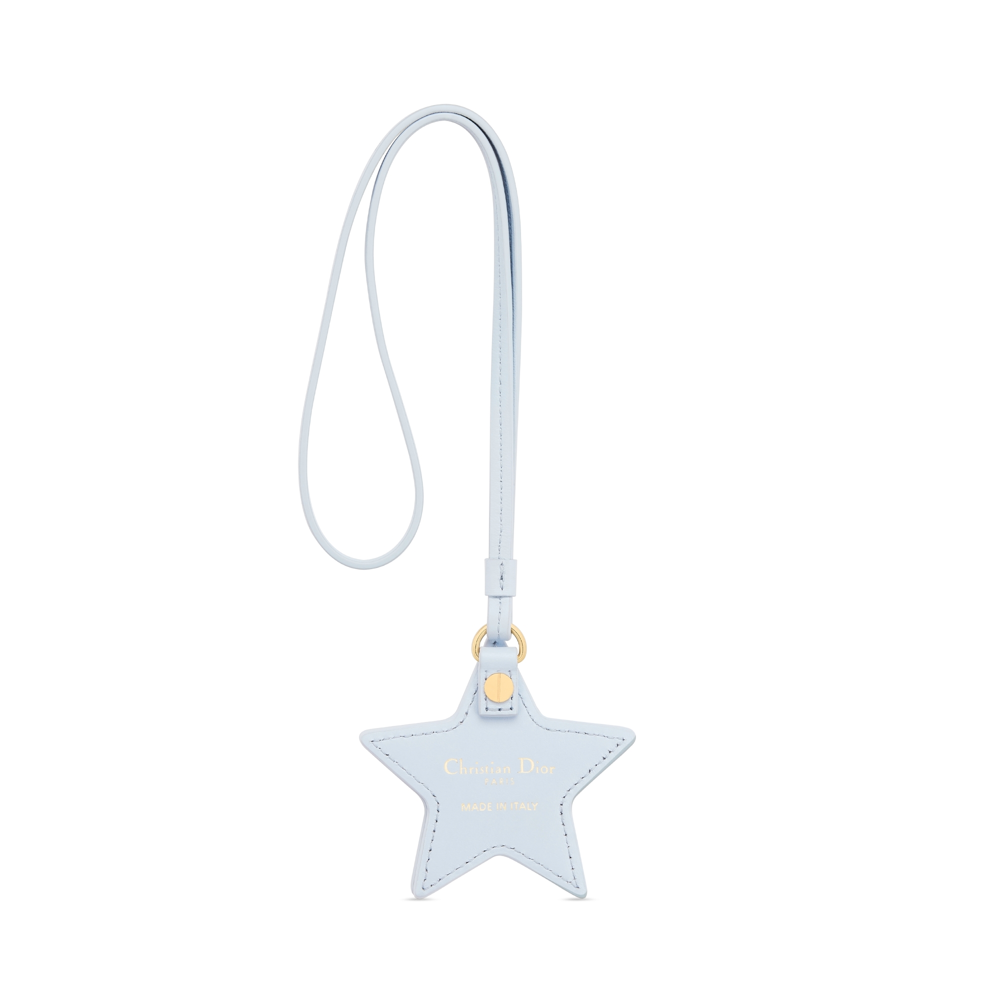 Bag Charm with Star Mirror Sky Blue Lambskin with Star Motif | DIOR
