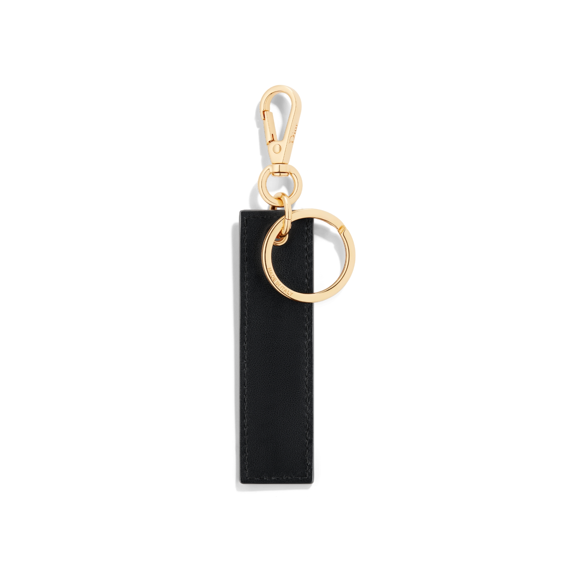 Christian Dior Paris Bag Charm and Key Ring Black Calfskin | DIOR