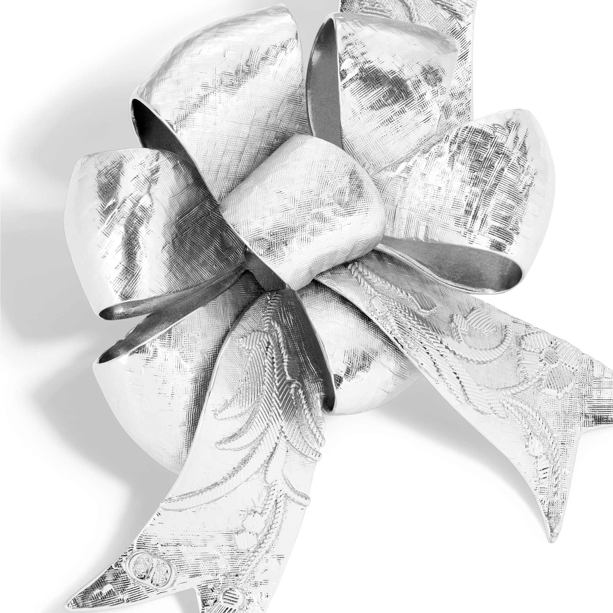 CD Icon Bow Brooch Silver-Finish Brass | DIOR