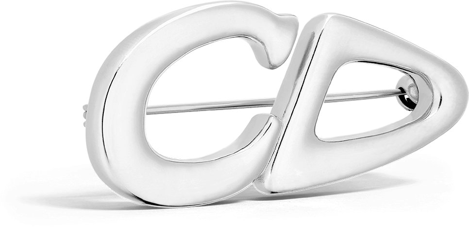 Cd30 브로치 실버 피니시 브라스 Dior