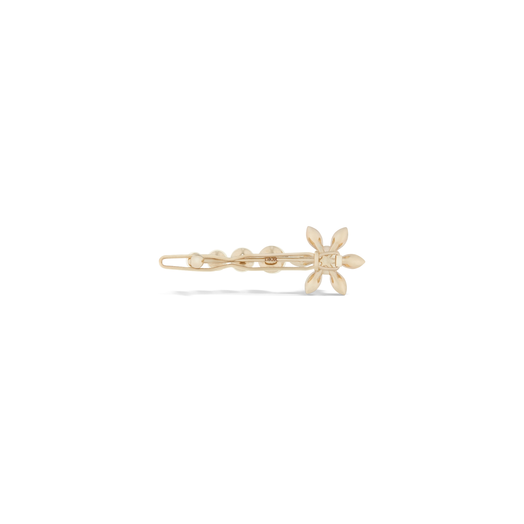 Bloom in Dior Barrette Gold-Finish Metal with White Resin Pearls and ...