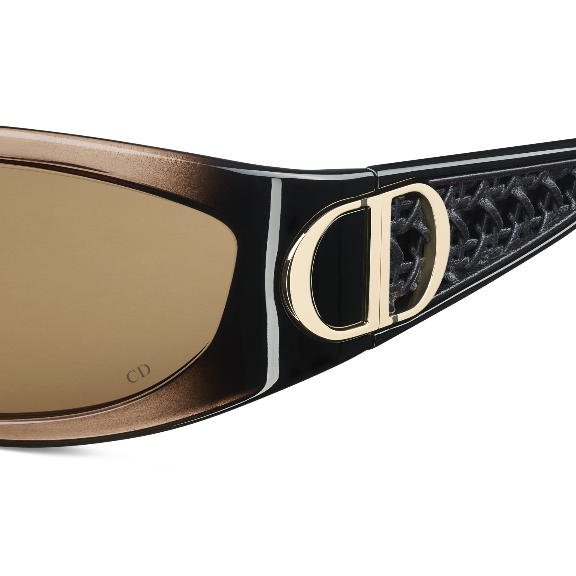 VeryDior S3I Transparent Brown Rectangular Sunglasses | DIOR